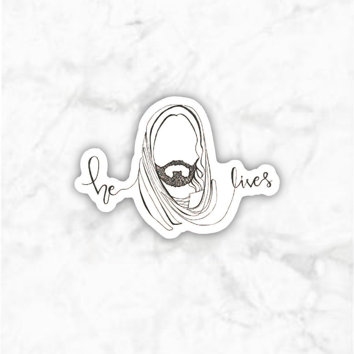"He Lives" Sticker – Bri Lew Art
